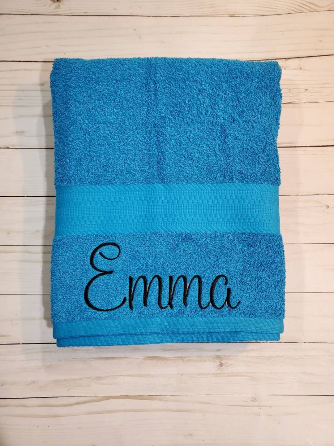 Personalized Embroidered Custom Bath Towel. Customized Embroidered Full ...