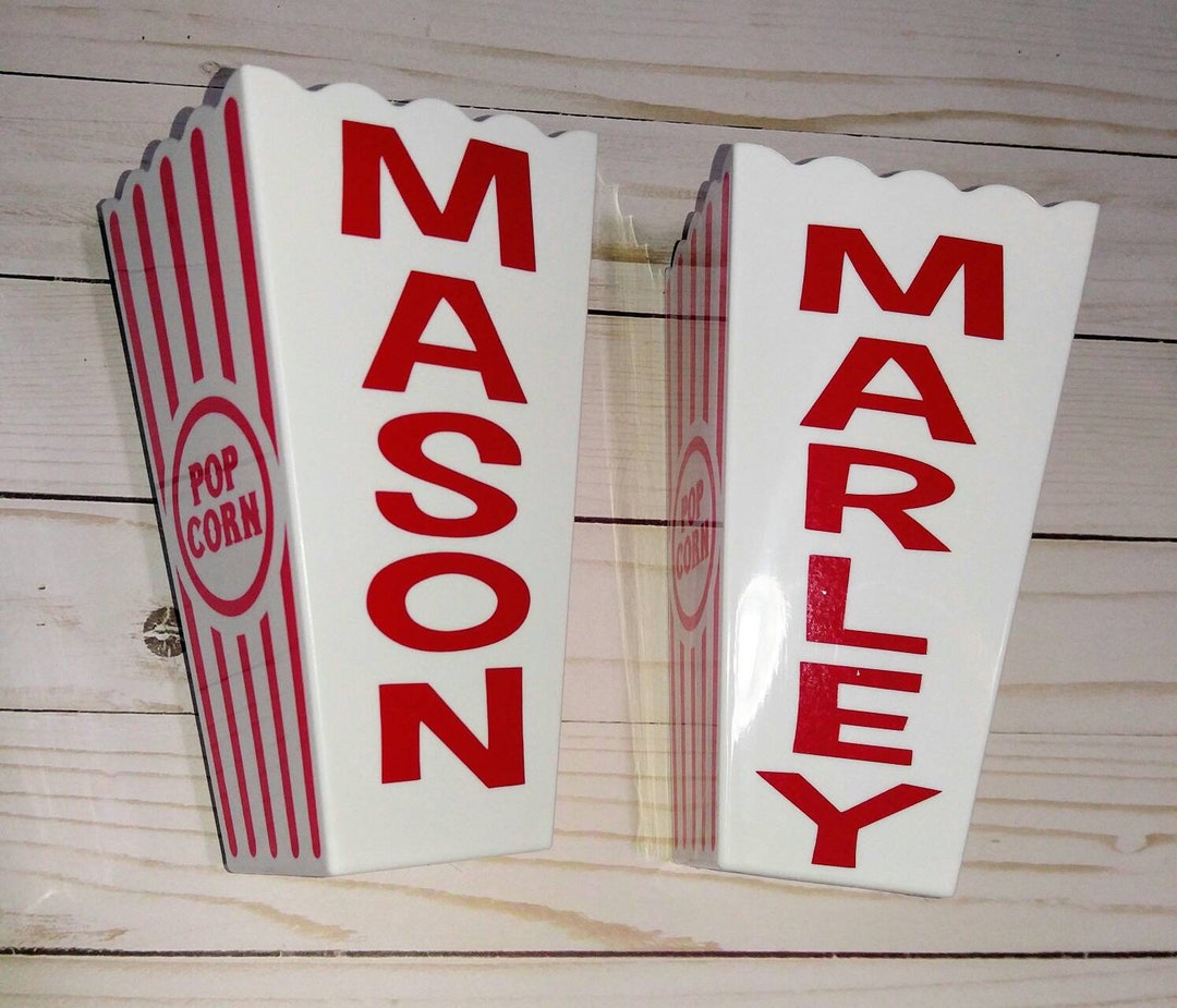 Personalized Popcorn Buckets. Single Serve Containers for Kids. Movie ...
