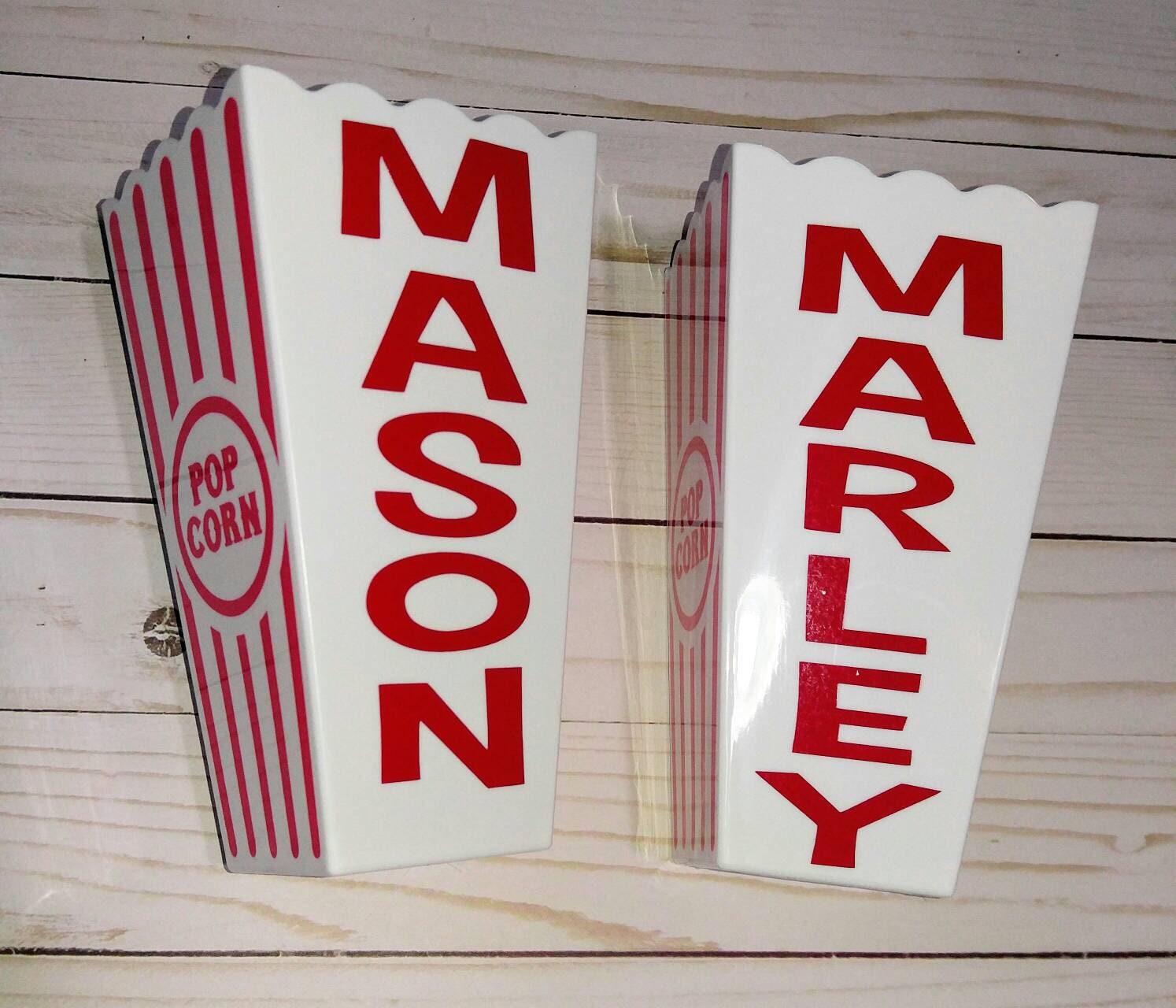 Personalized Popcorn Buckets. Single Serve Containers for Kids. Movie ...