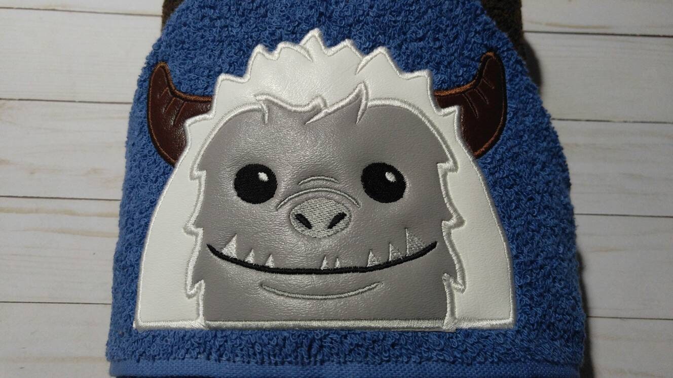 Personalized Handcrafted Machine Embroidered Yeti Face Hooded - Etsy