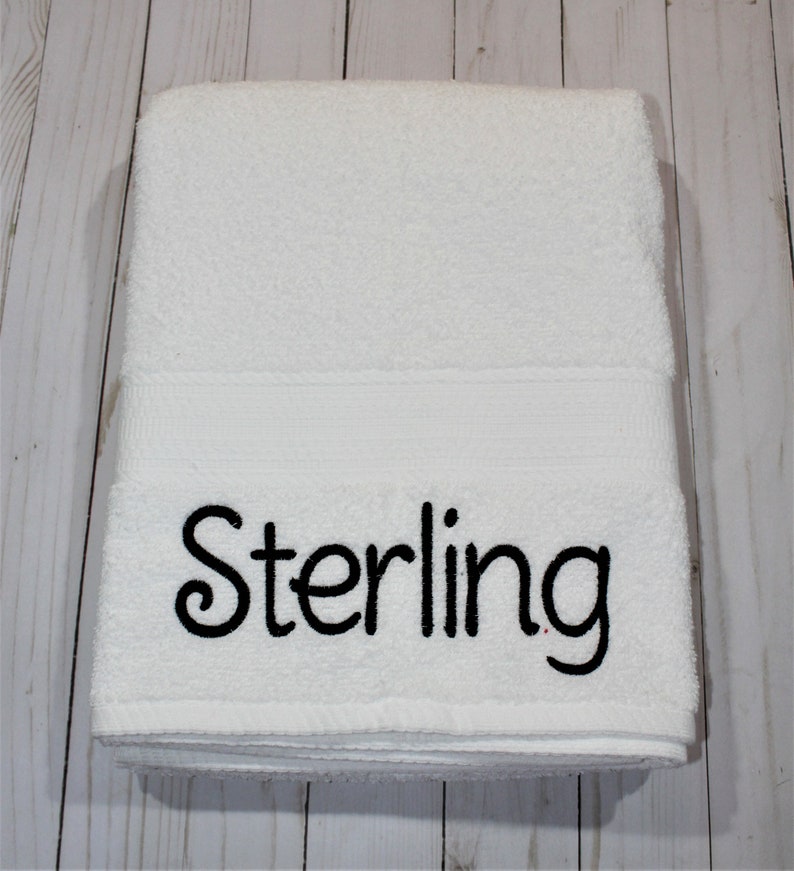 Personalized Embroidered Custom Bath Towel. Customized Embroidered Full ...