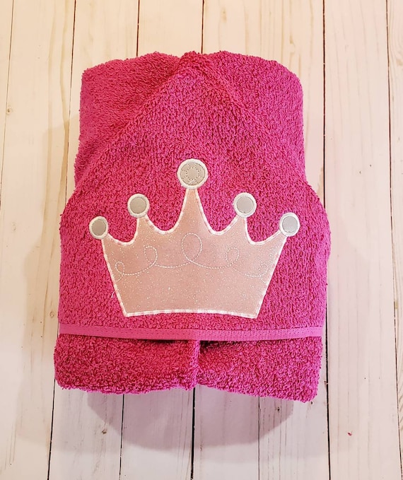 Personalized Sparkly Pink Princess Crown Machine Embroidered | Etsy