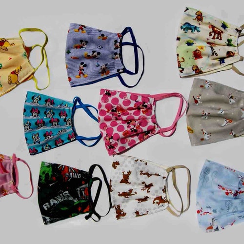 Reusable Cartoon Face Masks - Etsy