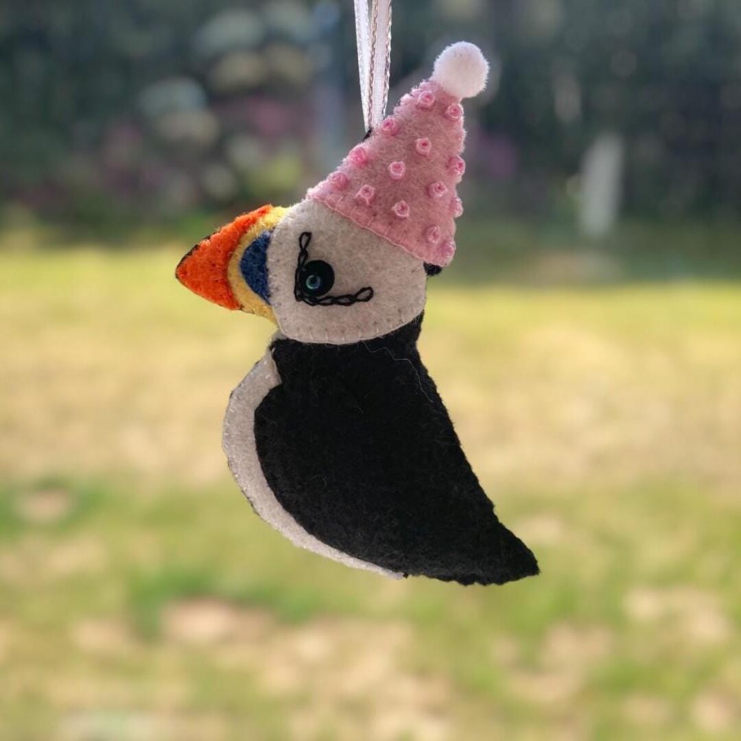 Puffin Birthday Decoration, Felt Puffin, Happy Birthday Puffin, Puffin ...