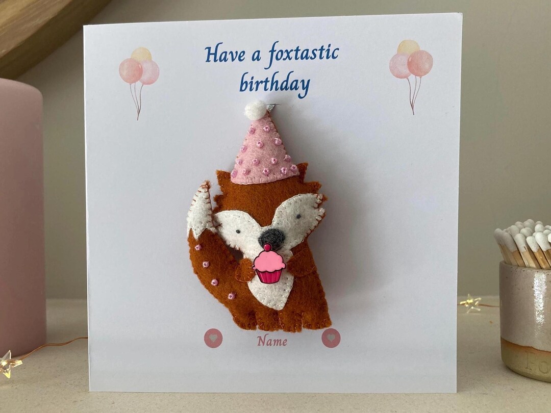 Personalised Happy Birthday Card for the Fox Lover in Your Life ...