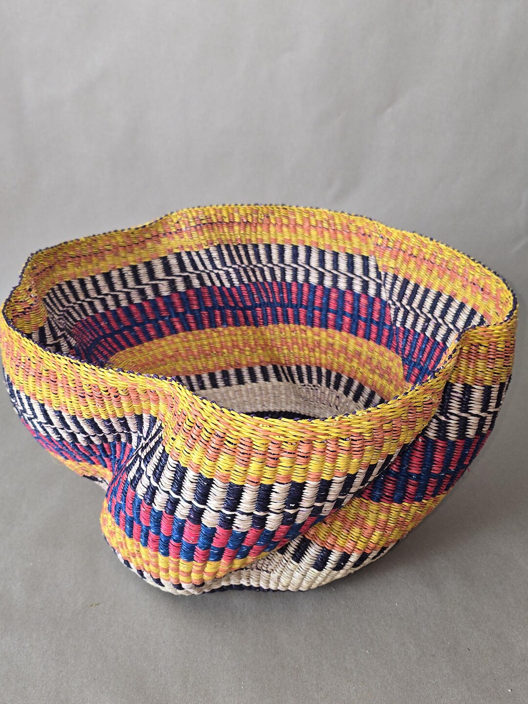 Wave Basket/large Woven Basket - Etsy