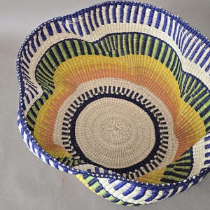 Wave Basket/large Ghana Storage Wave Basket - Etsy