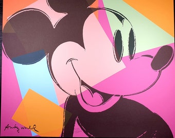 Andy Warhol mickey Mouse Limited Edition Lithograph Print, Plate-signed & Hand-numbered unframed ...