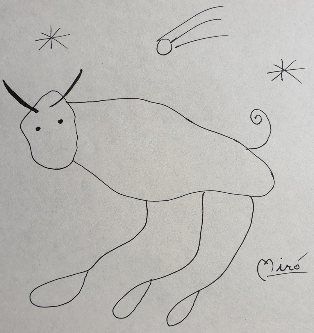 Joan Miró Pen & Ink Drawing Hand Signed - Etsy