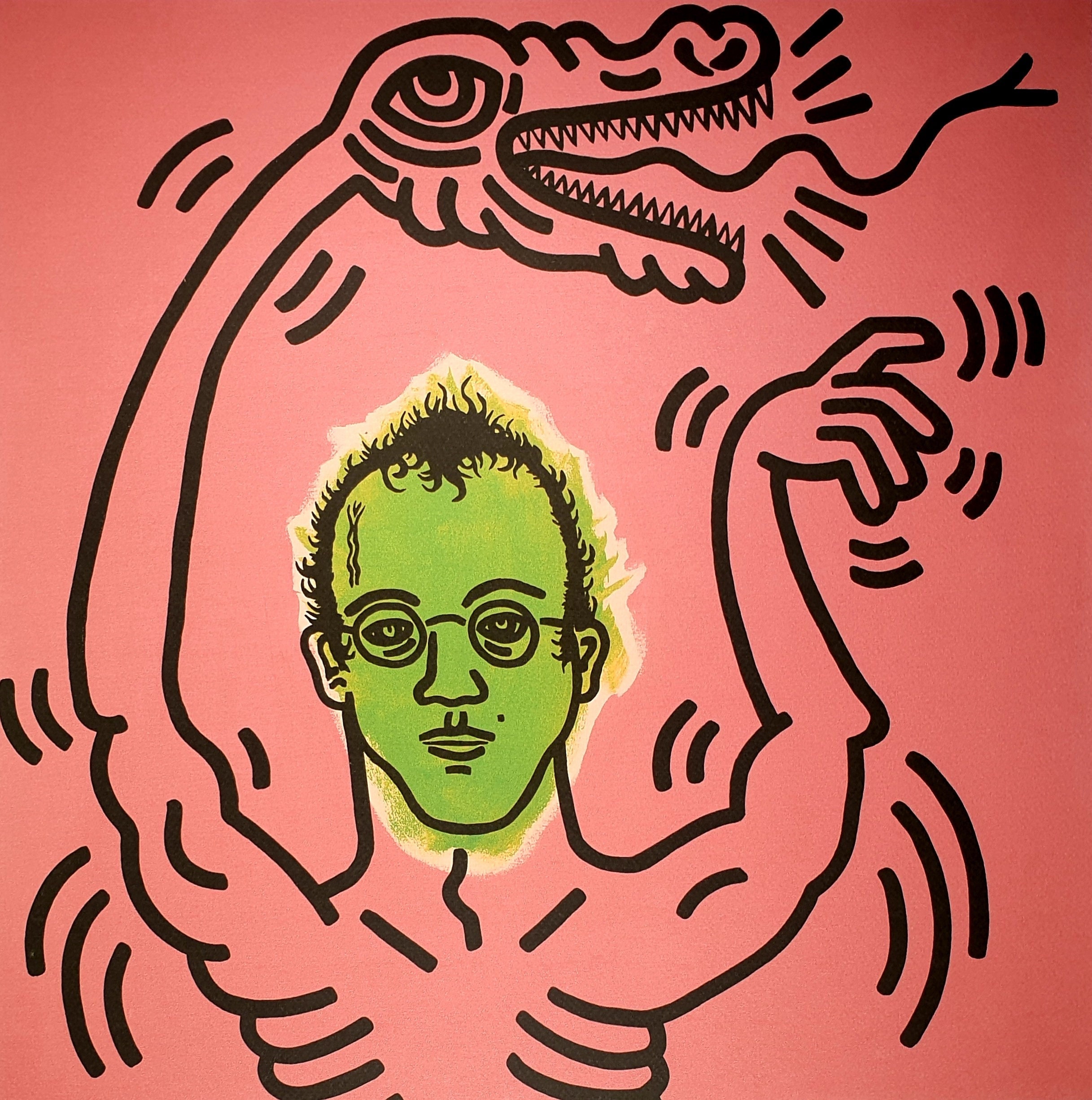 Keith Haring, Untitled (self-portrait), Plate Signed Lithograph - Etsy