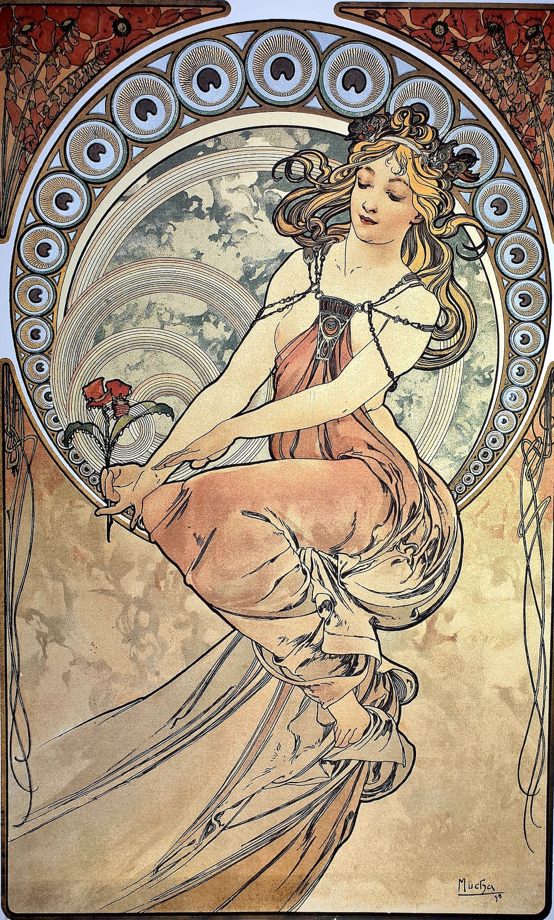 Alphonse Mucha, the Painting, Plate Signed Lithograph - Etsy