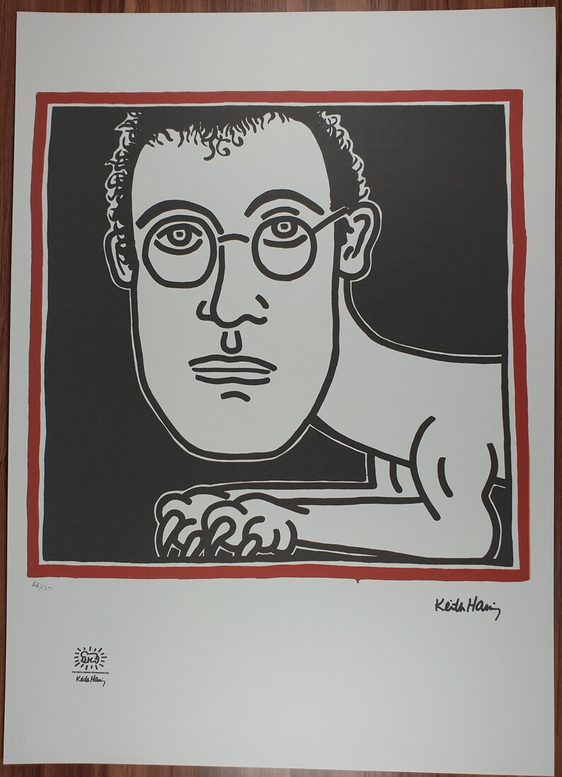 Keith Haring Self Portrait 1986 Plate Signed Lithograph - Etsy