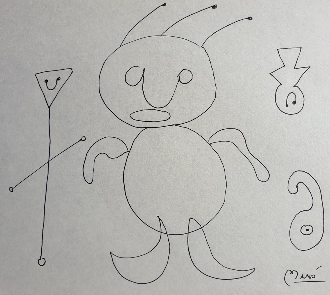 Joan Miró Pen & Ink Drawing Hand Signed - Etsy UK