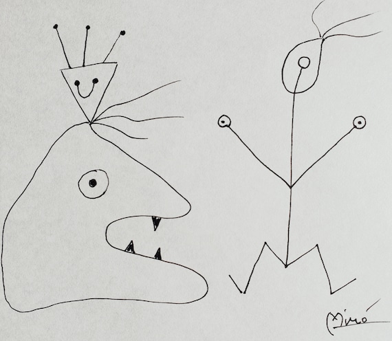 Joan Miró Pen & Ink Drawing Hand Signed | Etsy