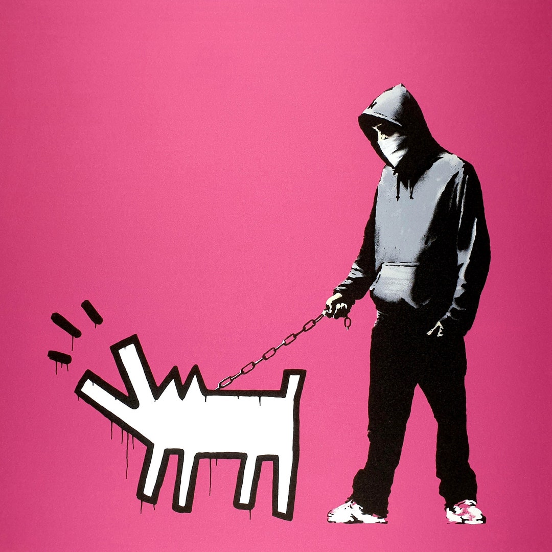 Banksy, Barking Dog (pink), Hand Signed Lithograph - Etsy