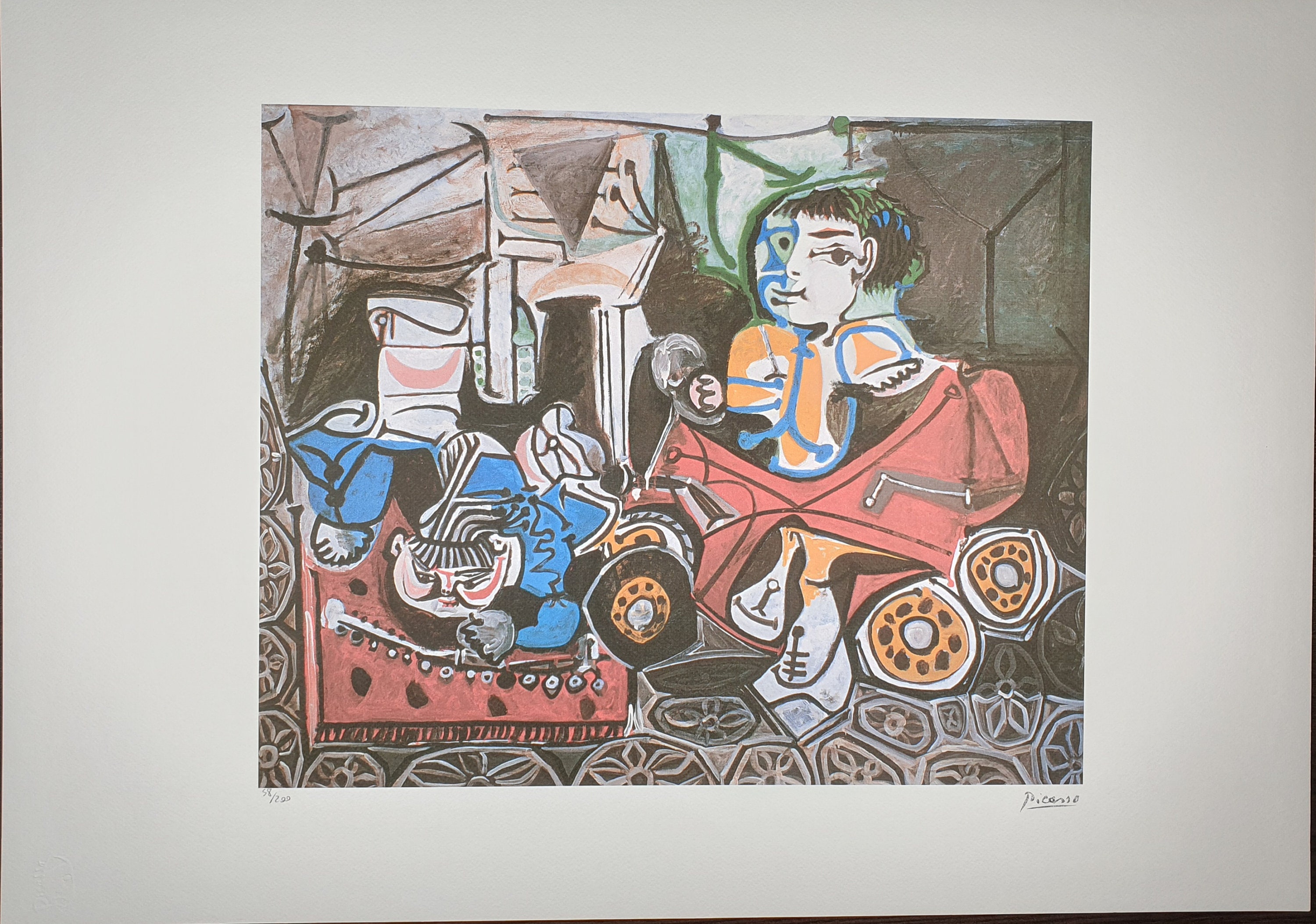 Pablo Picasso, Claude and Paloma Playing, Plate Signed Lithograph - Etsy