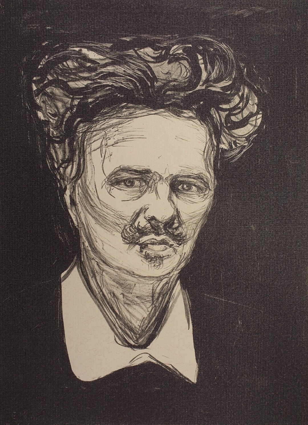Edvard Munch, August Strindberg, Hand Signed Lithograph - Etsy