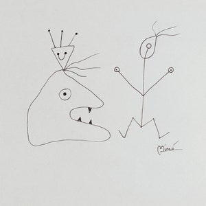 Joan Miró Pen & Ink Drawing Hand Signed - Etsy