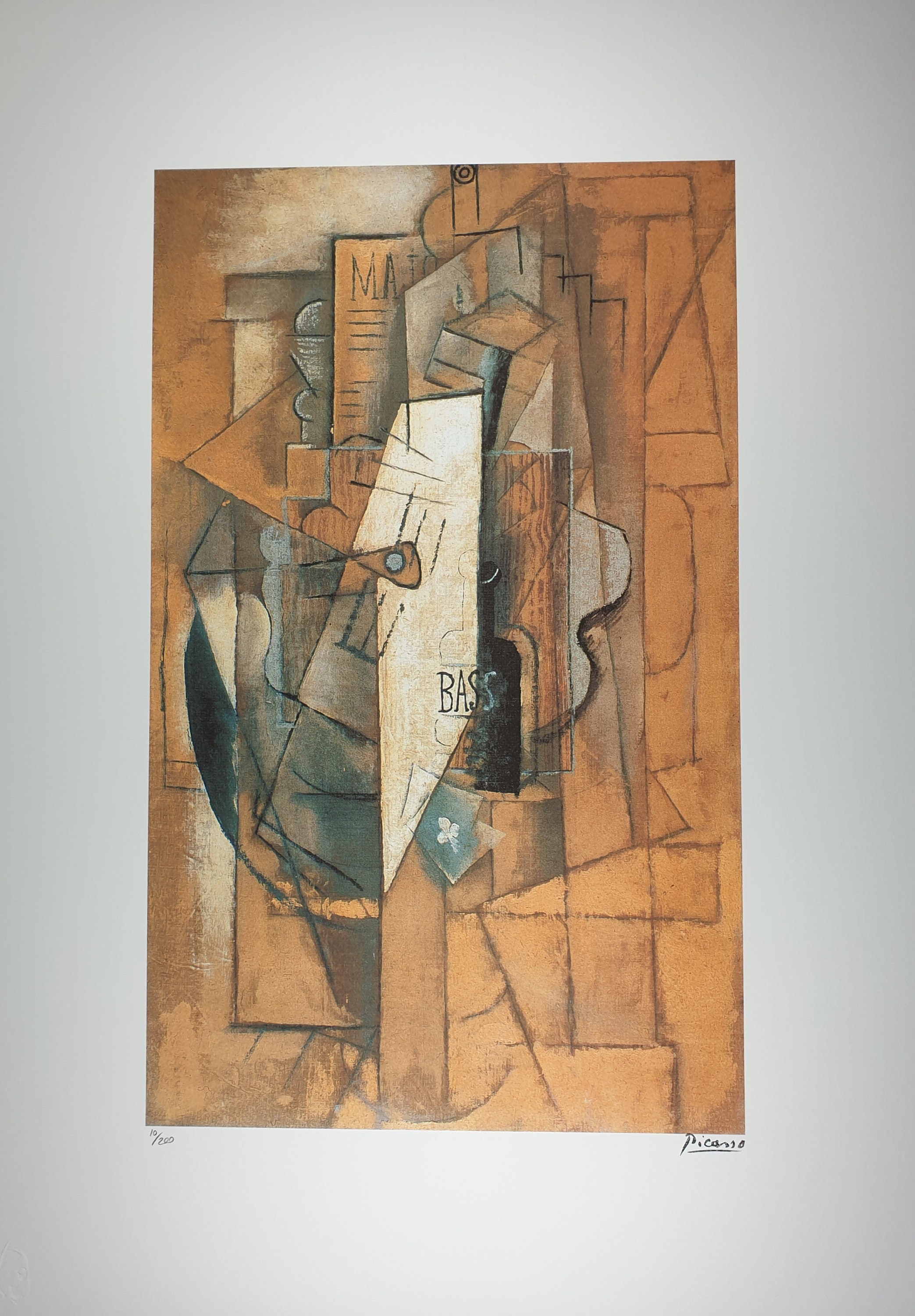 Pablo Picasso the Bass Bottle Plate Signed Lithograph - Etsy