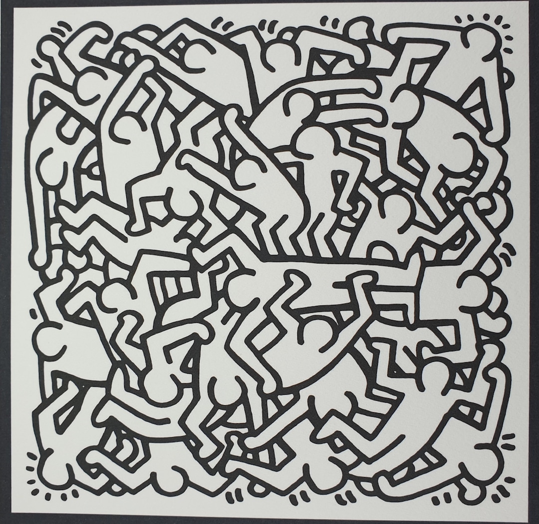 Keith Haring, Humanity 1989, Plate Signed Lithograph - Etsy