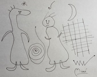 Joan Miró Pen & Ink Drawing Hand Signed | Etsy