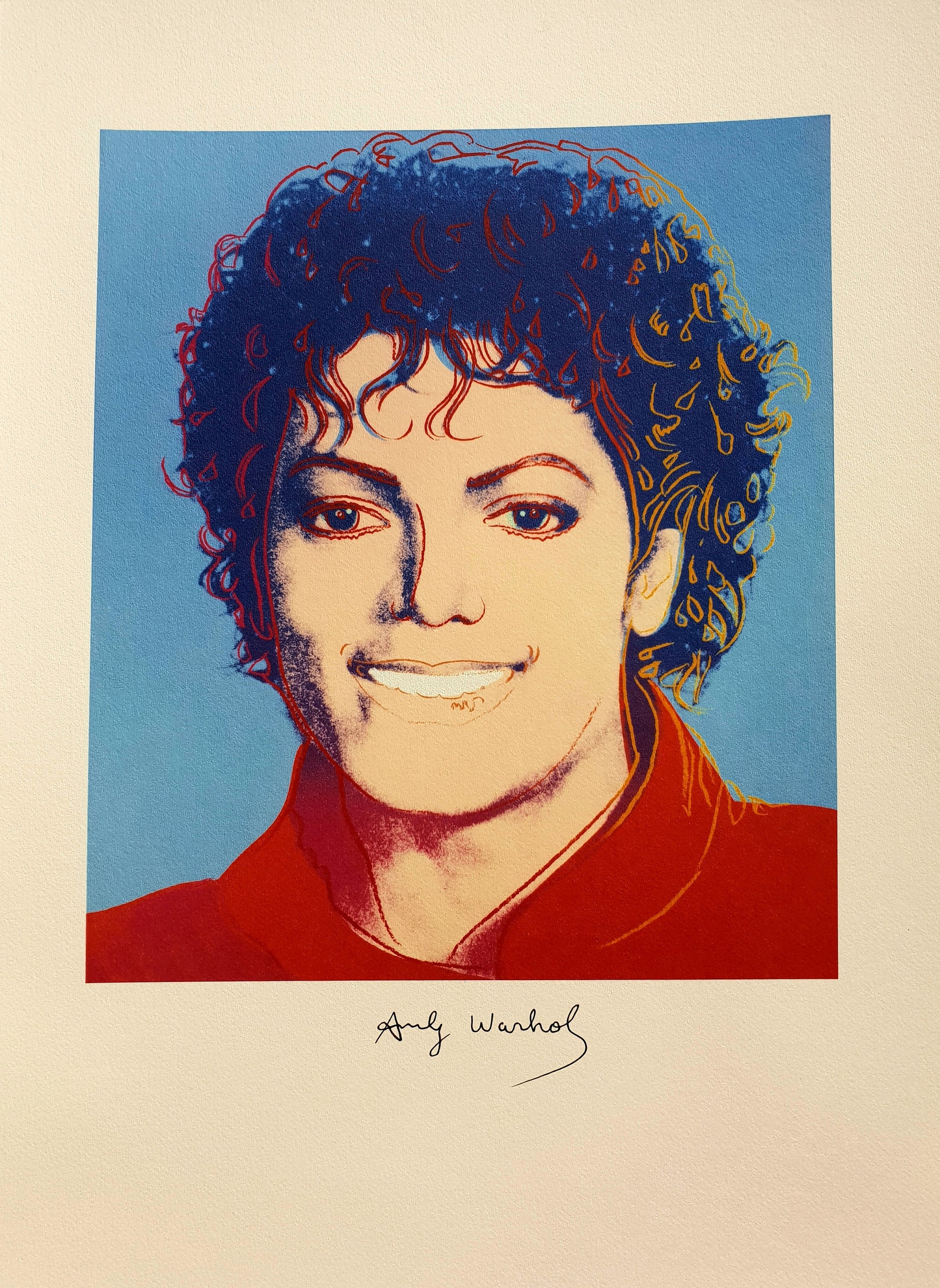 Andy Warhol, Michael Jackson 1984, Plate Signed Lithograph - Etsy