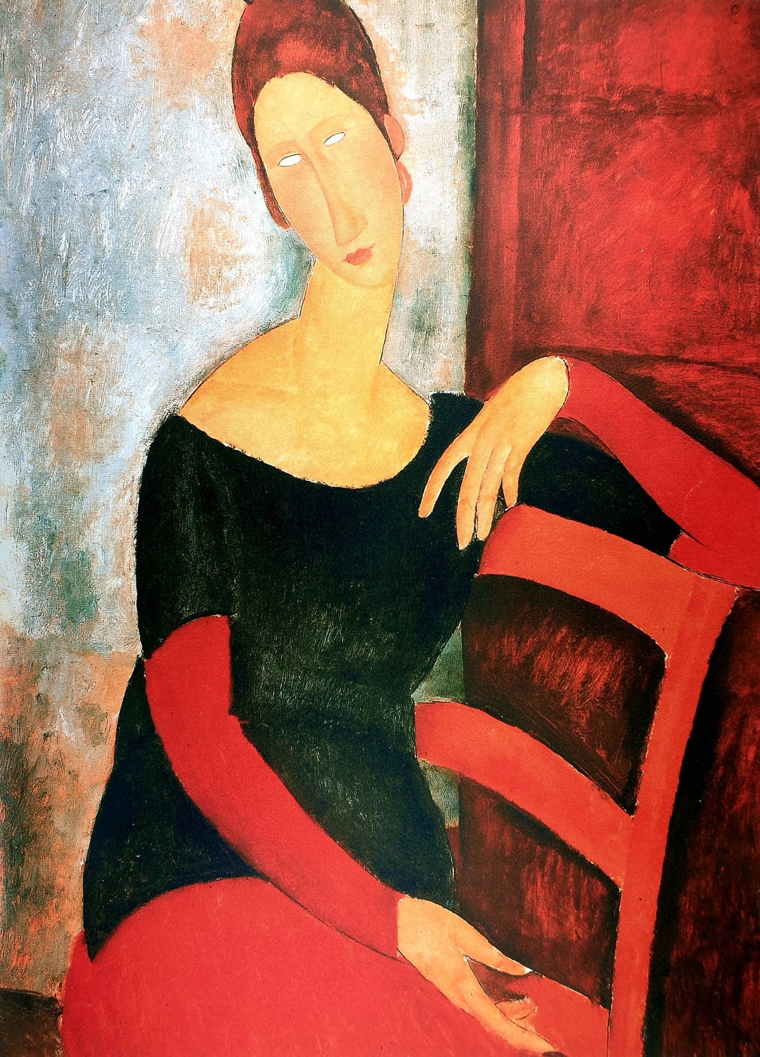 Amedeo Modigliani, Portrait of Jeanne Hebuterne, Offset Plate Signed ...