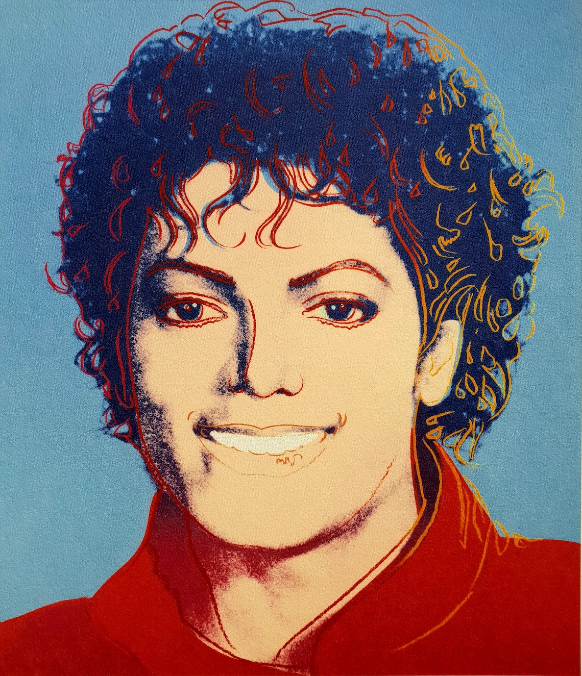 Andy Warhol, Michael Jackson 1984, Plate Signed Lithograph - Etsy