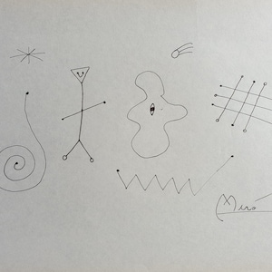 Joan Miró Pen & Ink Drawing Hand Signed - Etsy