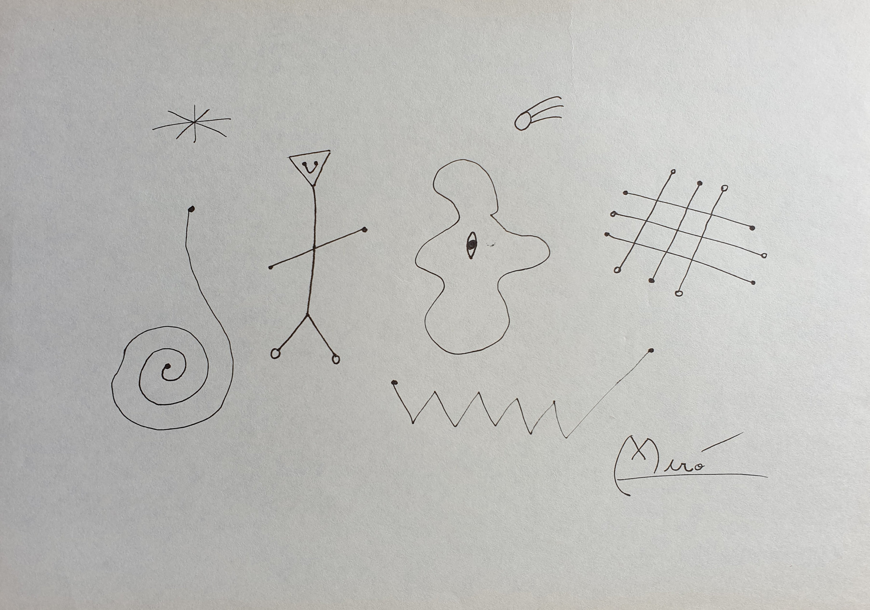 Joan Miró Pen & Ink Drawing Hand Signed - Etsy UK