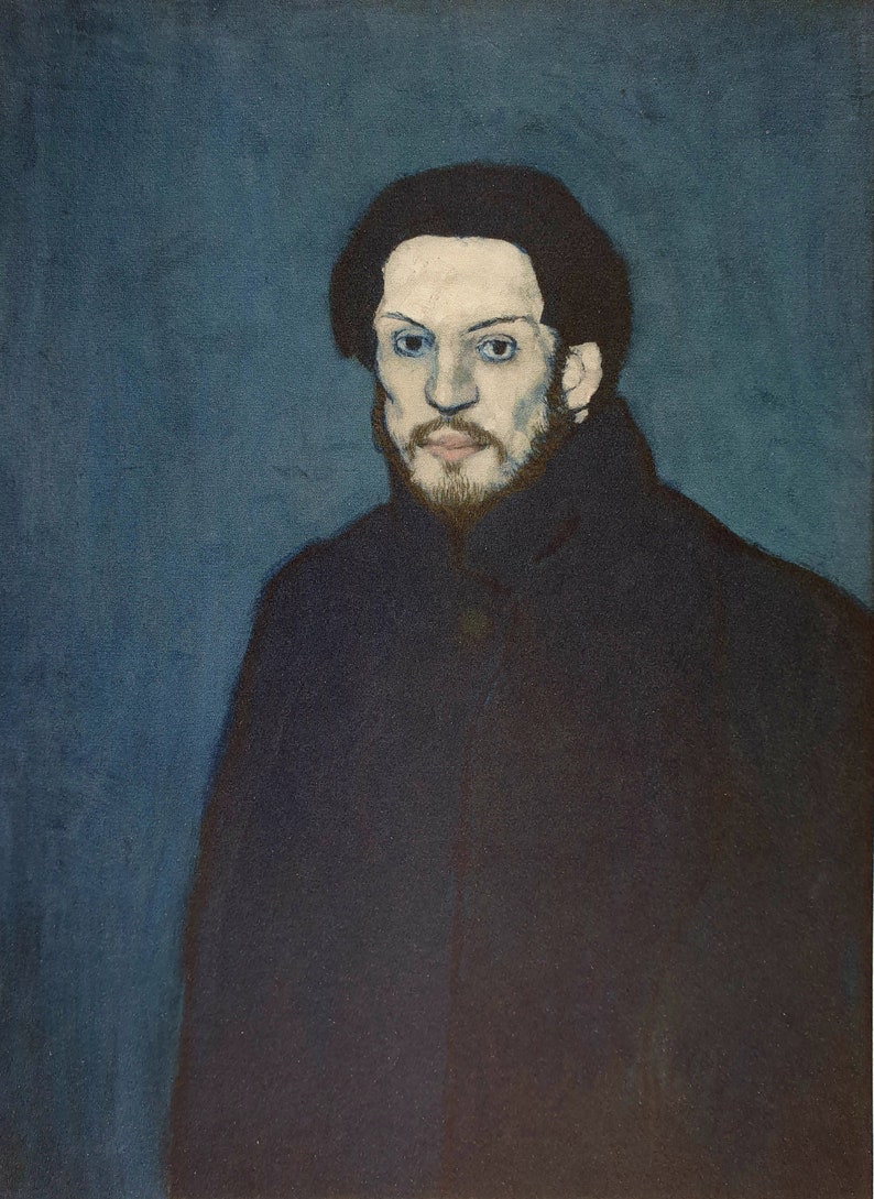 Pablo Picasso Self-portrait 1901 Hand Signed Lithograph | Etsy