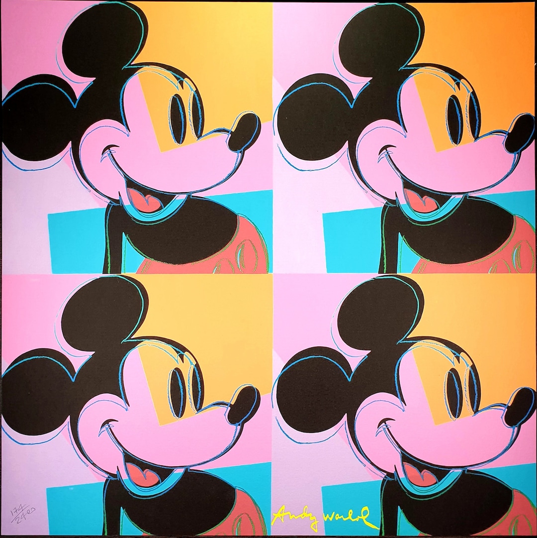 Andy Warhol, the Art of Mickey Mouse, Plate Signed Lithograph - Etsy