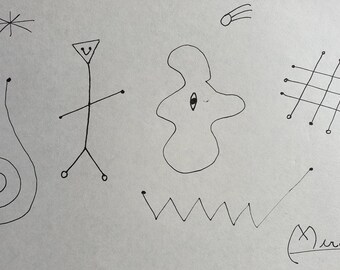 Joan Miró Pen & Ink Drawing Hand Signed - Etsy
