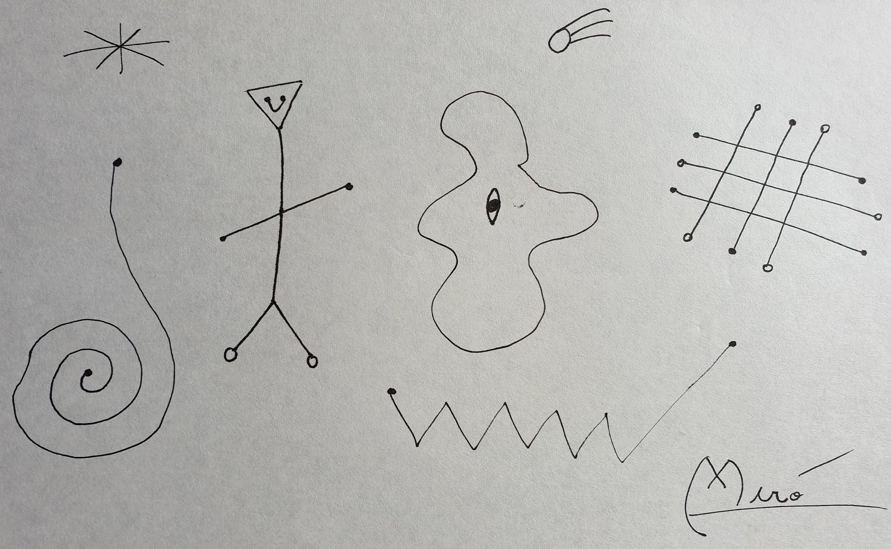 Joan Miró Pen & Ink Drawing Hand Signed - Etsy UK