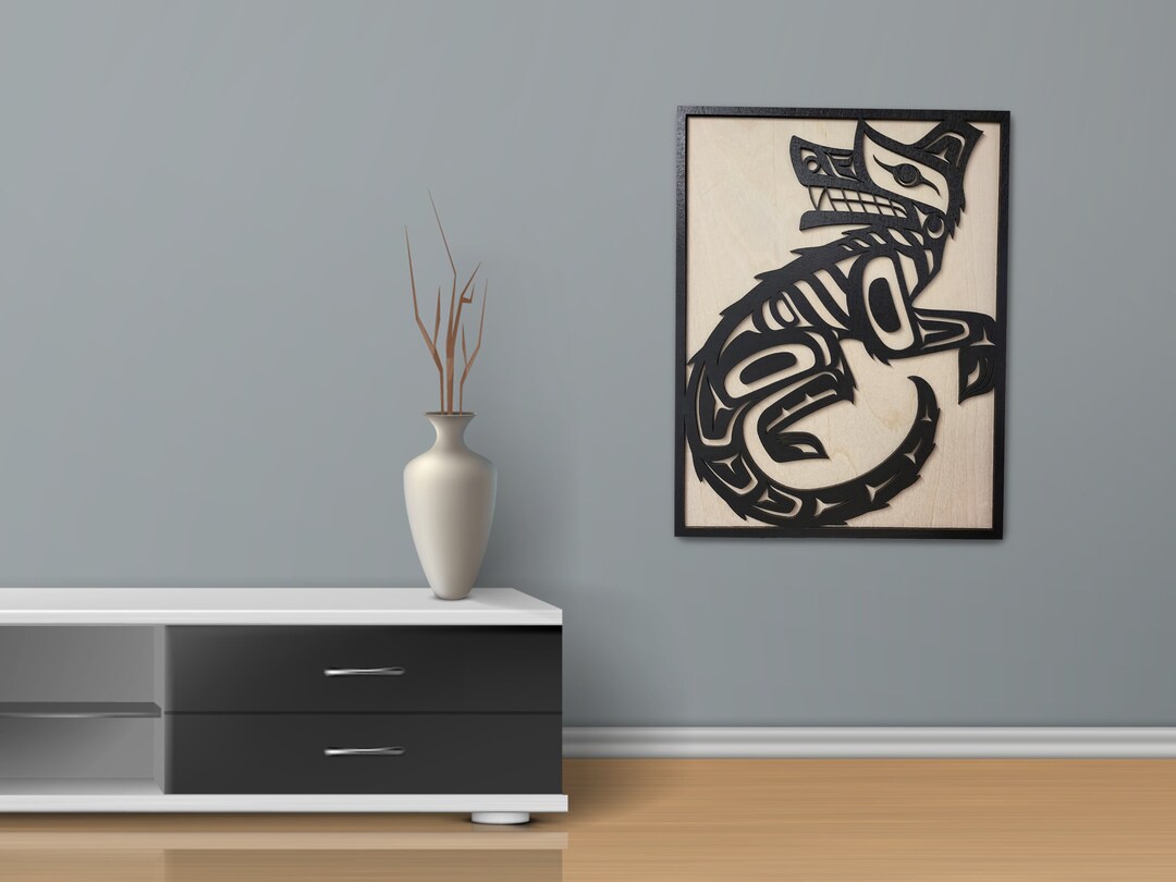 Coast Salish Wolf Wall Art - Etsy