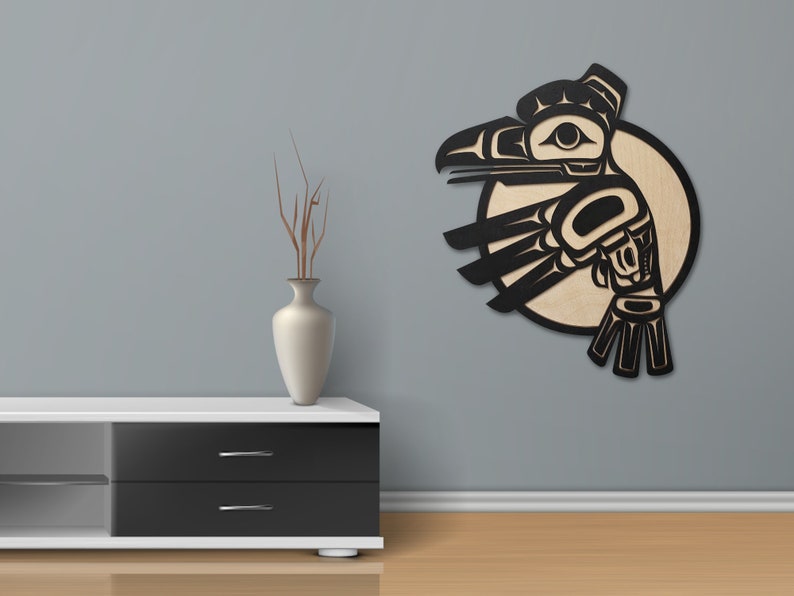Coast Salish Raven Wall Art - Etsy
