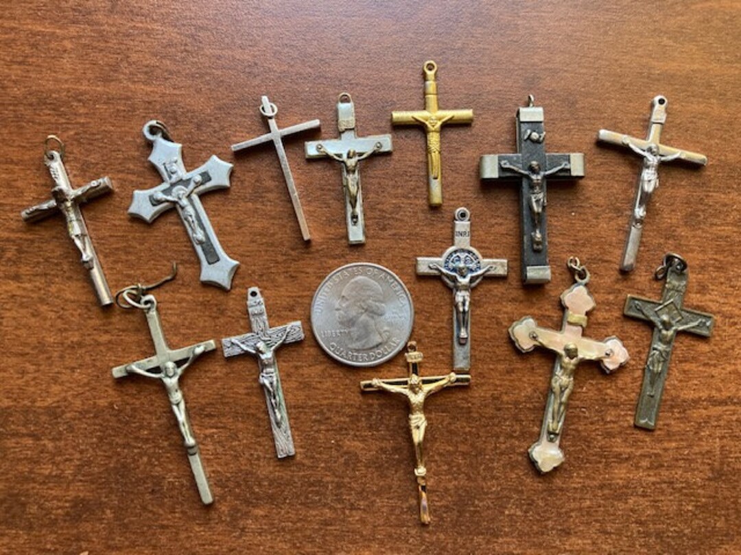 Lot of 13 Religious Crucifix and Cross, Catholic Crucifixes and Crosses ...