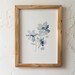 Dutch Blue Floral Watercolor Art Print - Etsy