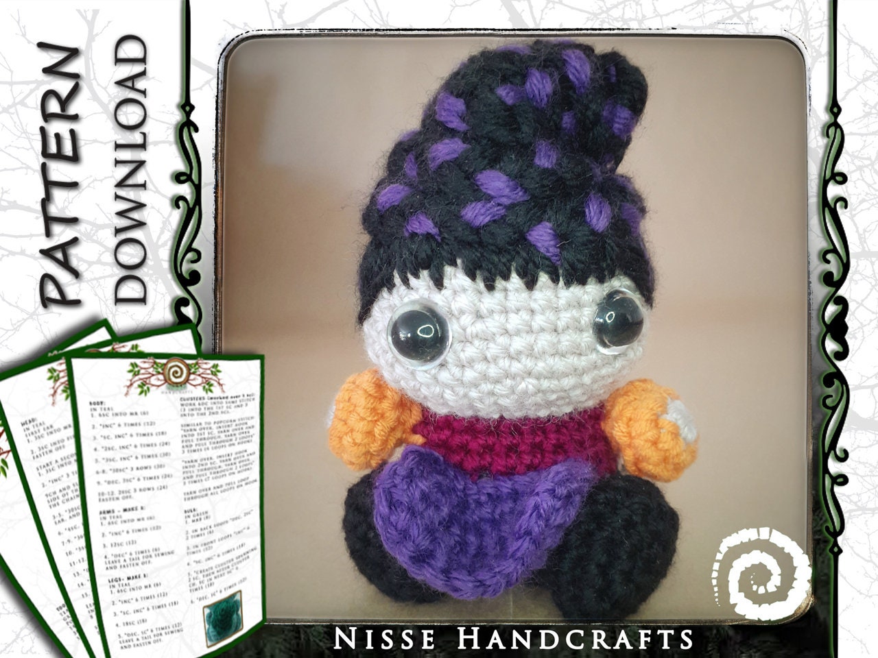 Set of 5 Amigurumi Patterns Hocus Pocus Series | Etsy