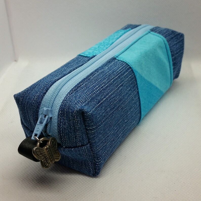 Unique Handmade Pencil Case Light Denim | Etsy