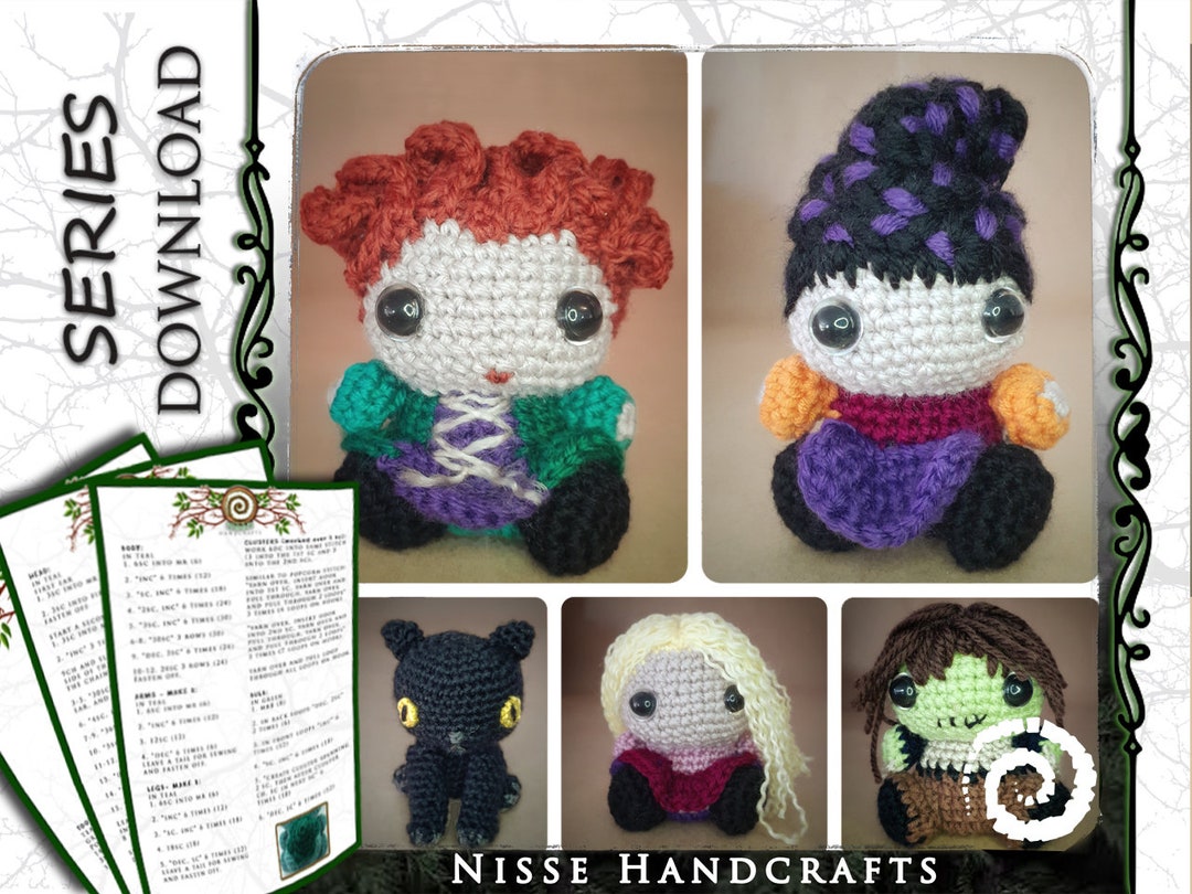 Set of 5 Amigurumi Patterns Hocus Pocus Series - Etsy