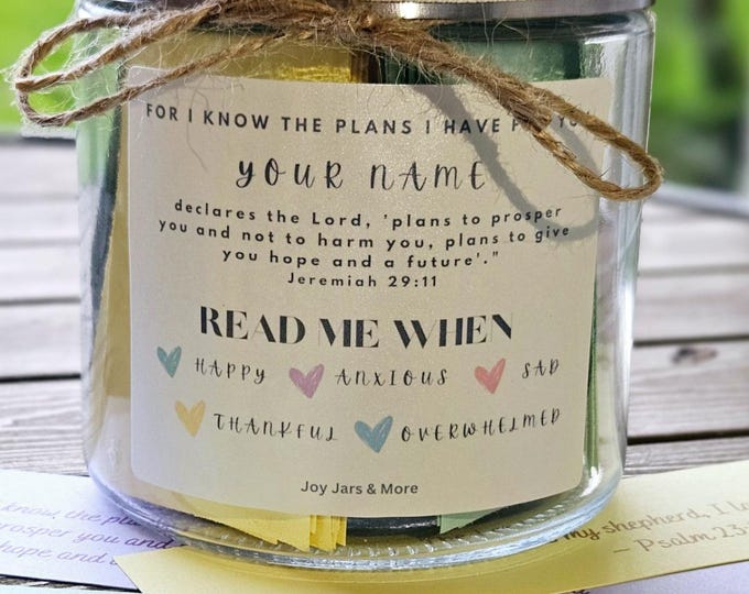 Bible Verse Jar of Emotional Support With Coping Skill on Color Coded ...