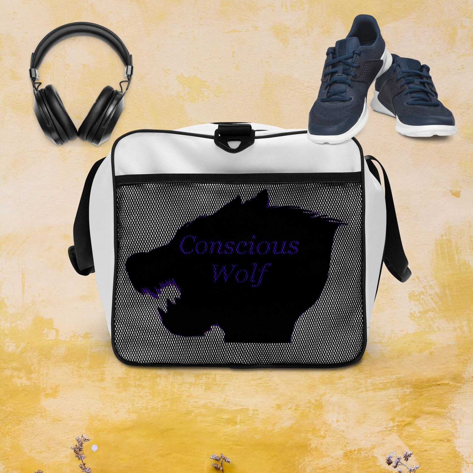 Conscious Wolf Duffle Bag (white) - Etsy