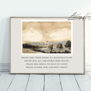 Doxology Hymn Printable | Christian Wall Art, Prayer Poster, Bible ...