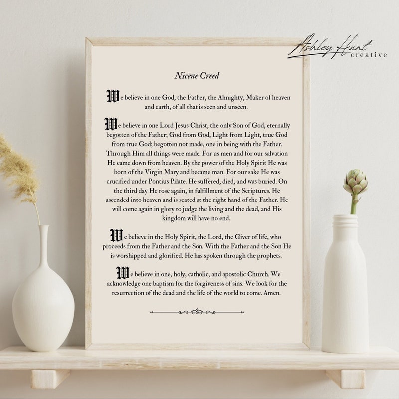 The Nicene Creed Printable - Etsy