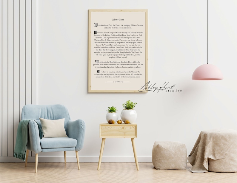 Nicene Creed Printable | Christian Wall Art, Prayer, Bible Verse Wall ...