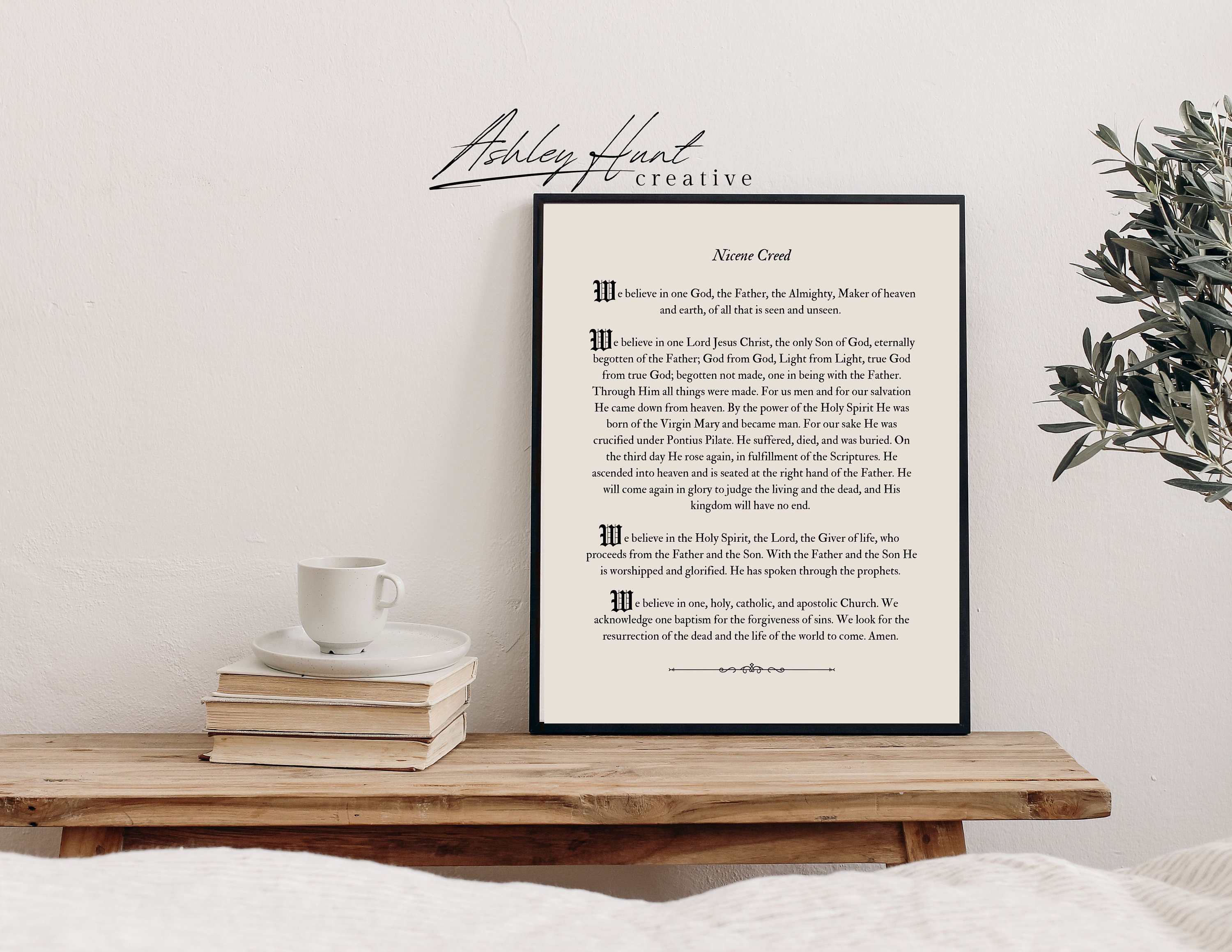 Nicene Creed Printable | Christian Wall Art, Prayer, Bible Verse Wall ...