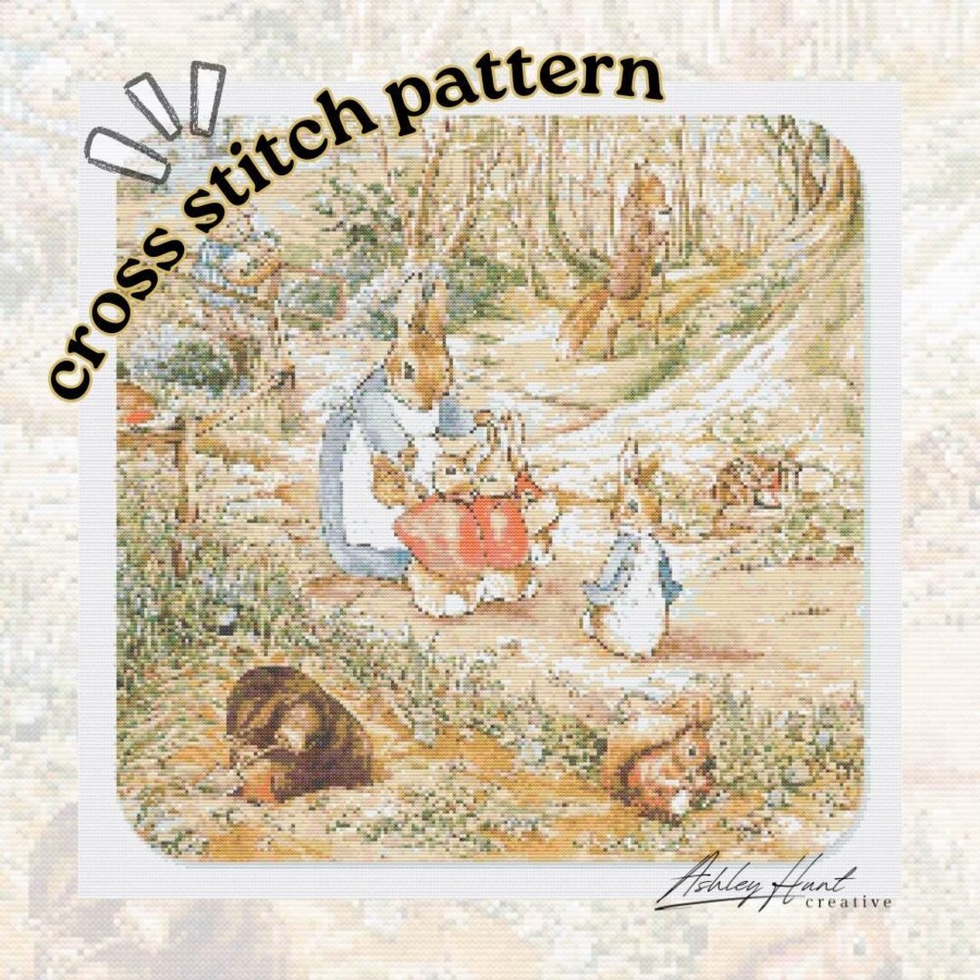 Beatrix Potter Cross Stitch Pattern the Tale of Peter Rabbit Book ...
