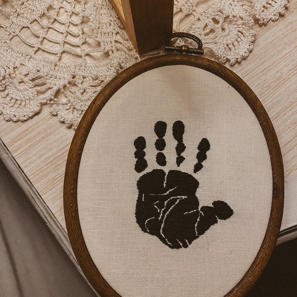 Handprint Embroidery - Etsy