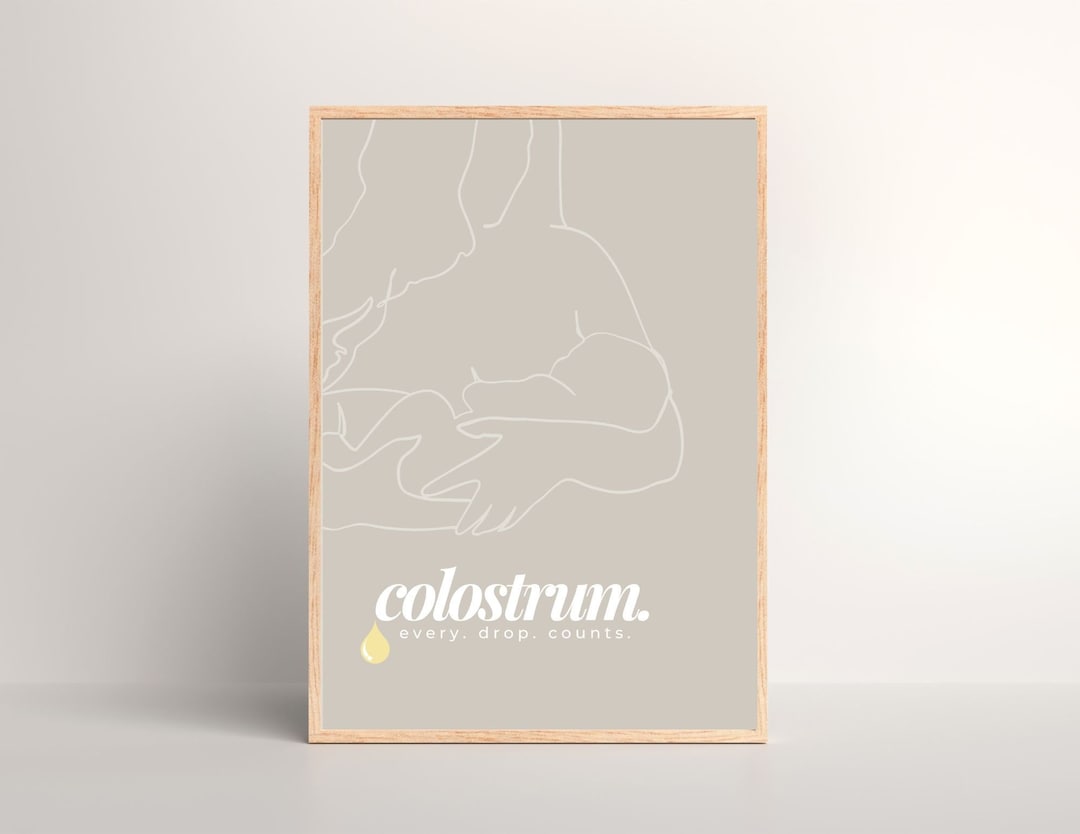Colostrum Breastfeeding Poster: Minimalist Lactation Art (digital ...